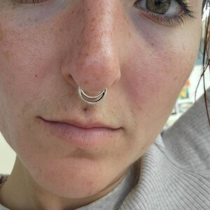 Silver Septum Ring, Snug Septum Hoop, Septum Ring Hoop, Gold Septum ...