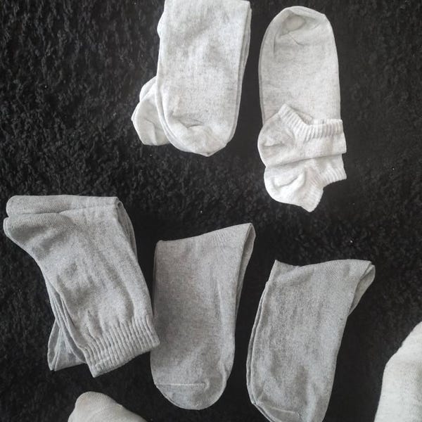 10 Pairs Organic Linen Socks,unbleached Undyed.5 Short Ankle Socks 5 ...