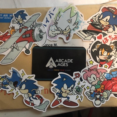Sonic the Hedgehog Stickers classic Set 3 Sonic Fan Art SEGA 90s ...