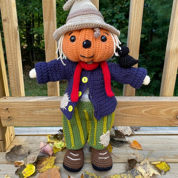 Halloween Crochet Toy Cute Scarecrow/amigurumi Scarecrow Pattern PDF ...