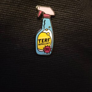 TERF Repellent Pin Terf Pin Trans Pride Enamel Pin Anti | Etsy