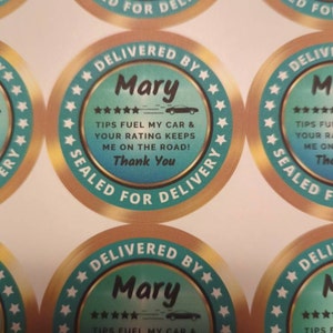 Uber Eats Delivery Stickers for Gig Workers. Custom Personalized Uber ...