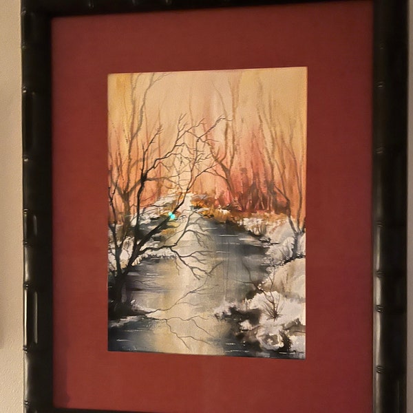 Unique Painting of Original Landscape Art. Watercolour Landscape Wall ...