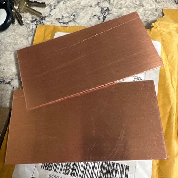 Copper Sheet Stock 16 Gauge Mill Finish, Handstamping Supplies ...