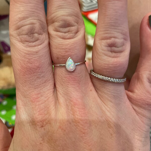 Opal Tear Drop Ring | Ring for Women | Opal Ring | Tear Drop Ring ...