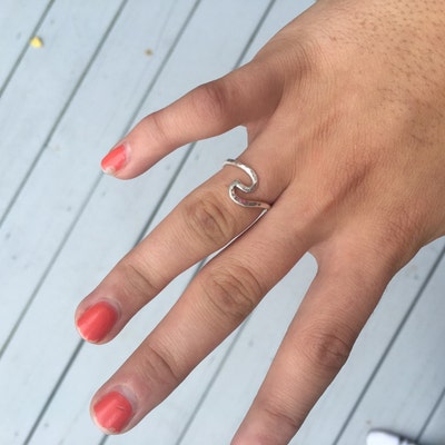 Silver Wave Ring, Sterling Silver, Hawaiian Jewelry, Handmade Maui ...