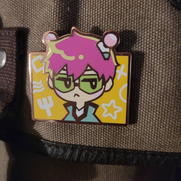 Saiki K Pin, 1.75 Rose Gold Enamel Pin, Disastrous Life of Saiki K ...