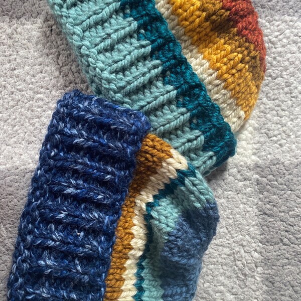 Custom Multi-colored Beanies Hand Knit Chunky Beanies Cozy ...