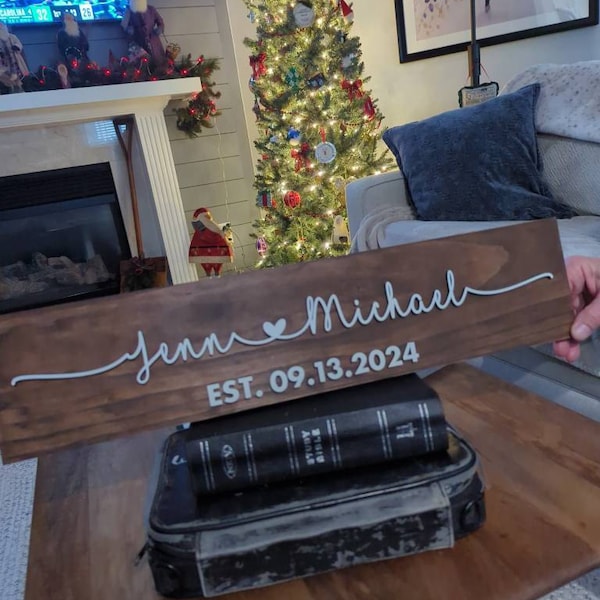 Personalized Couple Name Sign With Heart ,lovers Sign, Valentine's Day ...