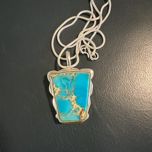 Blue Sea Sediment Jasper Pendant 925 Sterling Silver Pendant Sea ...