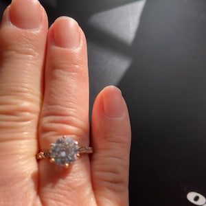 1ct 2ct Fire Moissanite Ring Brilliant Round Cut - Etsy