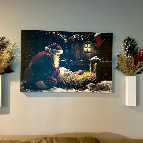 Rudolph Reindeer Oil Painting Canvas Poster, Red Nosed Reindeer ...