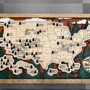 Personalized US Travel Map US Travel Map Travel Map Tracker - Etsy