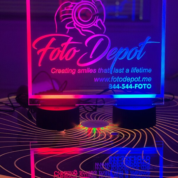 Custom Laser Engraved LED Sign: Light up Display - Etsy