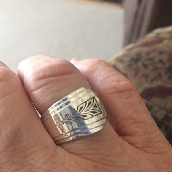Vintage Spoon Ring - Spoon Jewelry - Clarion Silverware Spoon Ring ...