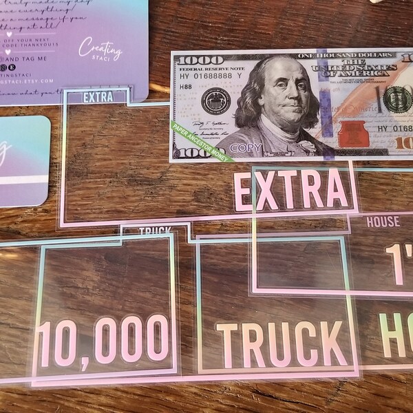 Wallet Dividers With Tabs Colorful Cash Dividers for Wallets Cute Cash ...