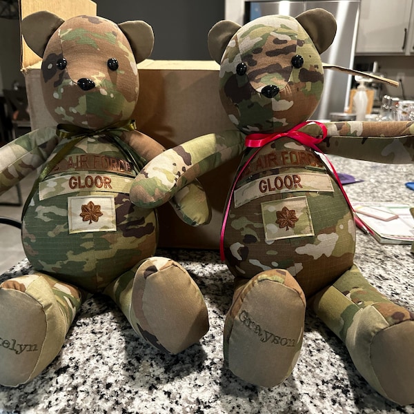 Military Memory Bear // Uniform Keepsake Bear // Police Memory Bear - Etsy