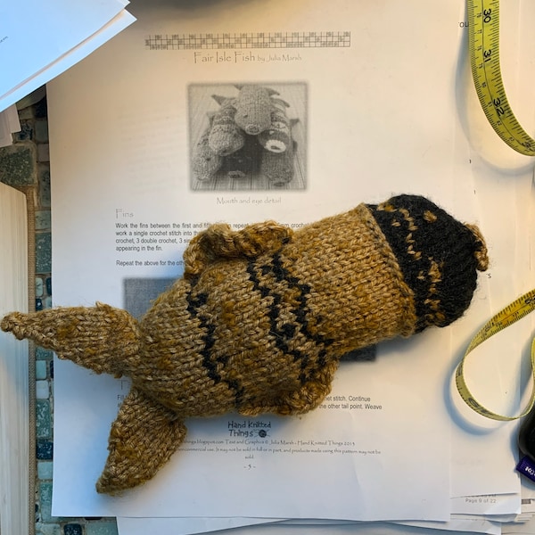 PDF Download Fair Isle Fish Knitting Pattern - Etsy