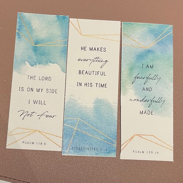 Scripture Bookmarks - Printable Inspiration - Set of 3 - Etsy