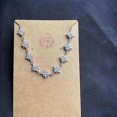 Silver Star Dust Choker Necklace, Ethereal Fantasy Regal Choker ...