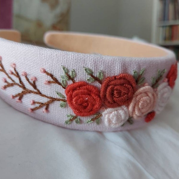 HEADBAND | Hand-embroidered Headband | Full Floral Designs | Gift for ...