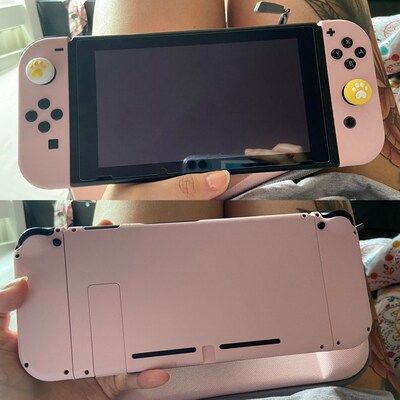 New Nintendo Switch Custom Light Pink Joycons and Backplate - Etsy