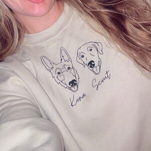 Custom Pet Face Personalized Hand Drawn Customized Line Art | Etsy