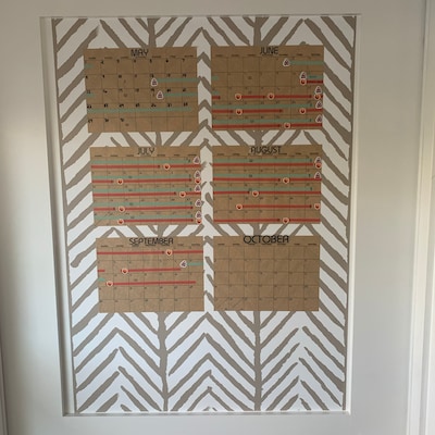 Large Kraft Stick Anywhere Calendars Undated Monthly - Etsy