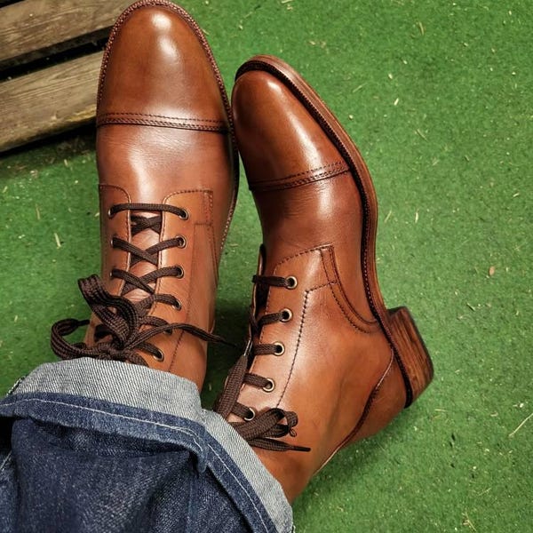 Handmade Leather Boots Smoke Jumper Rigger Commando Boots Work Boots ...