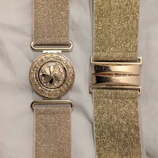 Women's Belt Wide Black Stretch Belt 4" / 10cm Glamorous Waist Cincher ...