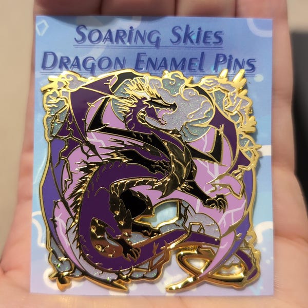 Lavender Honey Tea Dragon Enamel Pin - Etsy