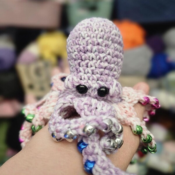Beaded Fidget Octopus Crochet Pattern | Crochet Fidget Toy | Fidget ...