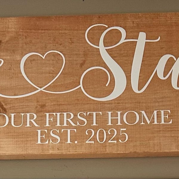 New Home House Warming Real Wood Sign "new Home New Chapter New ...