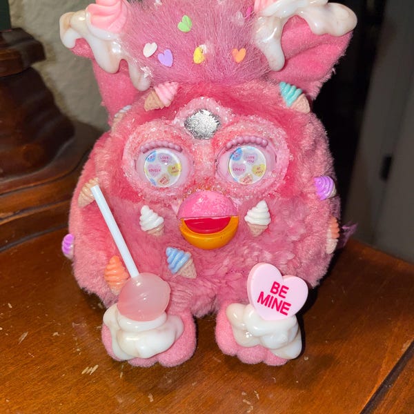 Glitter Vinyl Sticker | Furby-inspired Oddbody | Custom OOAK Design ...