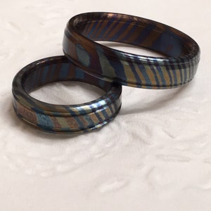 Titanium Damascus 2 Alloy Round Rod Bar 1 25mm Length X 1.18 Inch 30mm ...