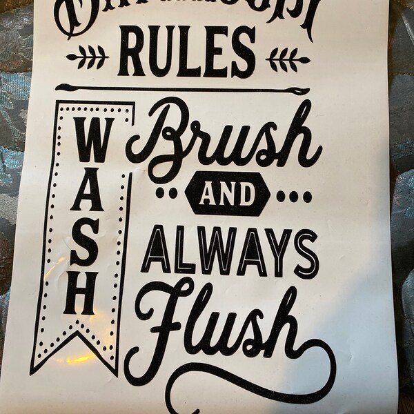 Bathroom Rules SVG, Bath SVG, Home SVG, Home Cricut, Bathroom Sign Svg ...