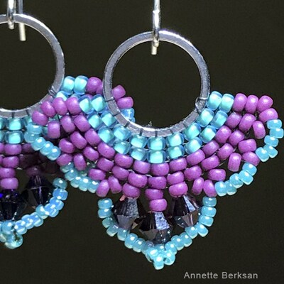 Circular Brick Stitch Earring Tutorial PDF Pattern INSTANT DOWNLOAD - Etsy