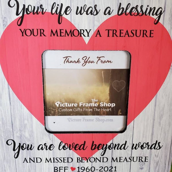 Personalized Memorial Wood Frame, Sympathy Gift - Etsy
