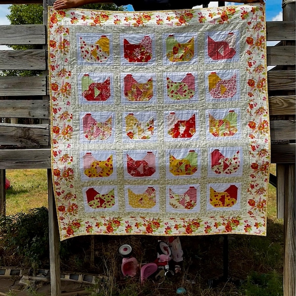 Hen Quilt Pattern | Nesting Quilt Pattern PDF the Pattern Basket - Etsy