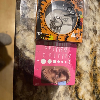 16G Spider Web Septum Ring Black Silver Clicker/cartilage/helix Earring ...