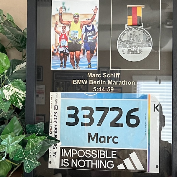 Personalized 3 in 1 Shadow Box Display for Marathons and Triathlons - Etsy