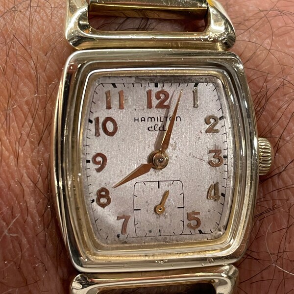 1963-1969 Hamilton Lord Lancaster C Wrist Watch. 10K Goldfilled White ...