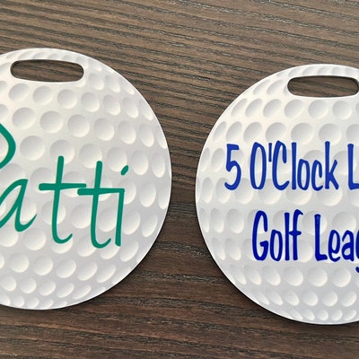 Round Tag, Personalized Sports Bag Tag, Backpack Name Tag, Custom ...