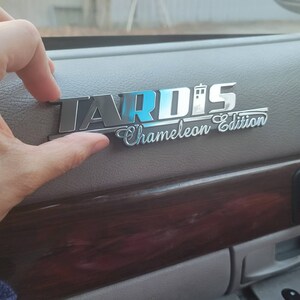 TARDIS Chameleon Edition Dr Who Car Emblem Chrome Plastic | Etsy