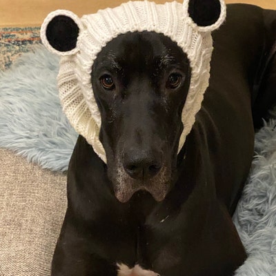 Panda Dog Snood Knit Crochet Dog Hat Easter Dog Costume Ear Warmer - Etsy