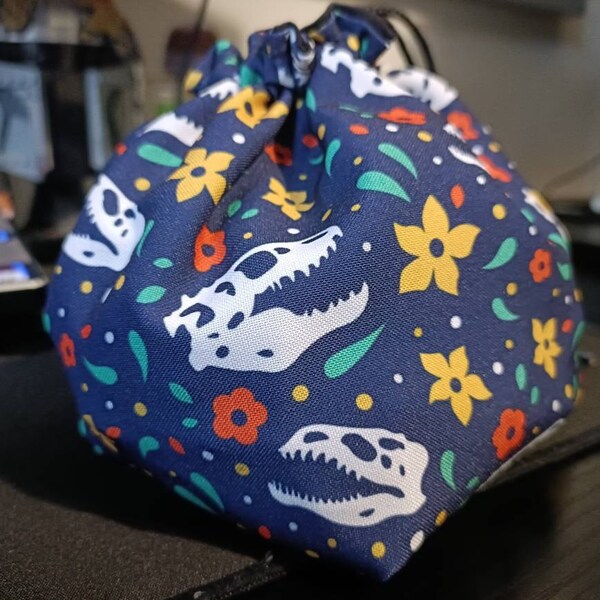 Dinosaur Dice Bag: Fossil Print D&D Game Storage - Etsy UK