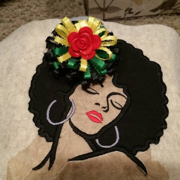 Woman With Afro Hair Applique Embroidery Designs 3 Sizes INSTANT ...