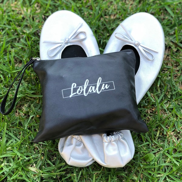 Lolalu Black Flats, Rollable Flats, Rollable Shoes, Foldable Flats ...