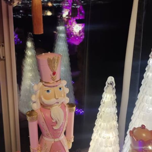 Christmas Tan Victorian Glitter Lighted Gingerbread Hand Painted House ...