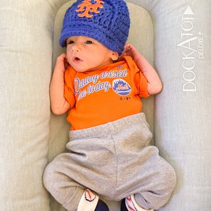Baby Girl New York Mets Cap Hat Outfit Hand Knit Knitted - Etsy